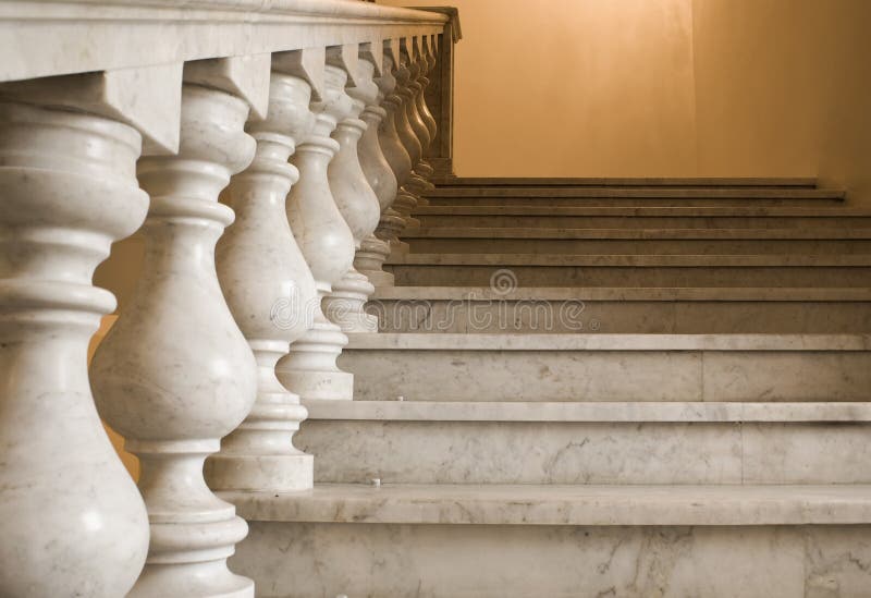Marble Ladder on a Empire Style Stock Photo - Image of foyer, theatre ...