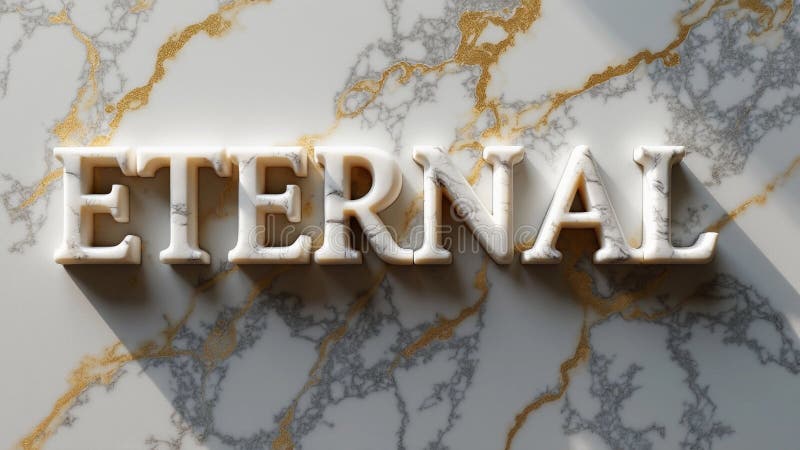 Marble Letters Spelling ETERNAL on a Marble Background. Stock ...