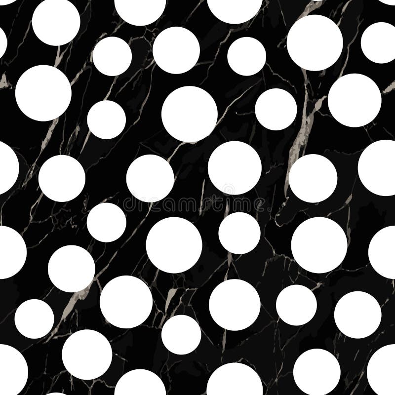 Marble Luxury Polka Dot Seamless Pattern Stock Vector - Illustration of ...