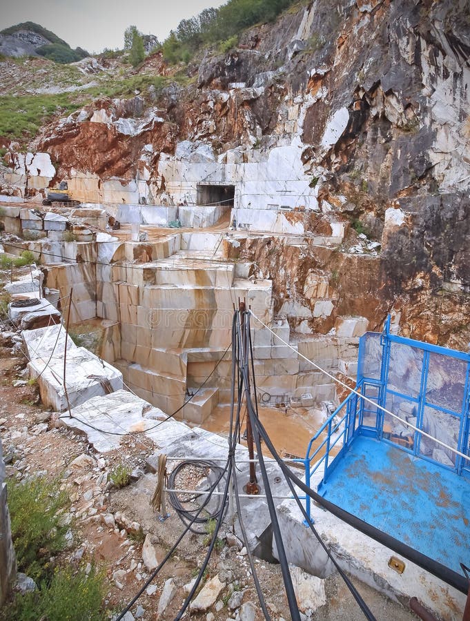 Marble Mine in Rainy Season in Carrara, Italy Stock Image - Image of ...