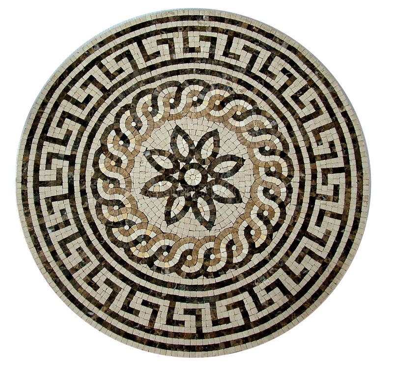Marble Mosaic Puzzle and Circular Pattern Stone Craftsmanship Stock ...
