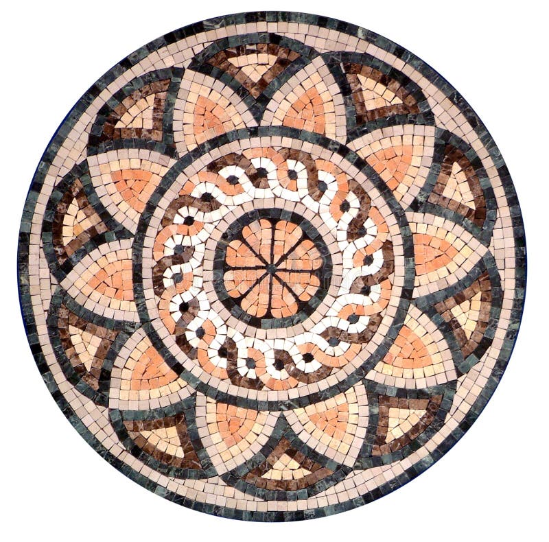 Marble Mosaic Puzzle and Circular Pattern Stone Craftsmanship Stock Photo - Image of circle ...