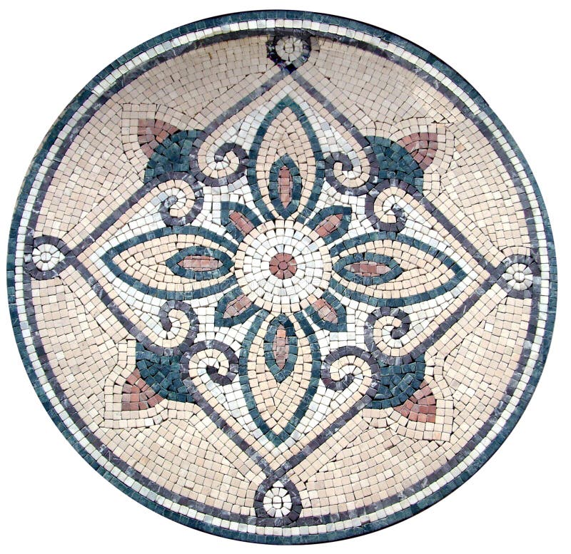 Marble Mosaic Puzzle and Circular Pattern Stone Craftsmanship Stock ...