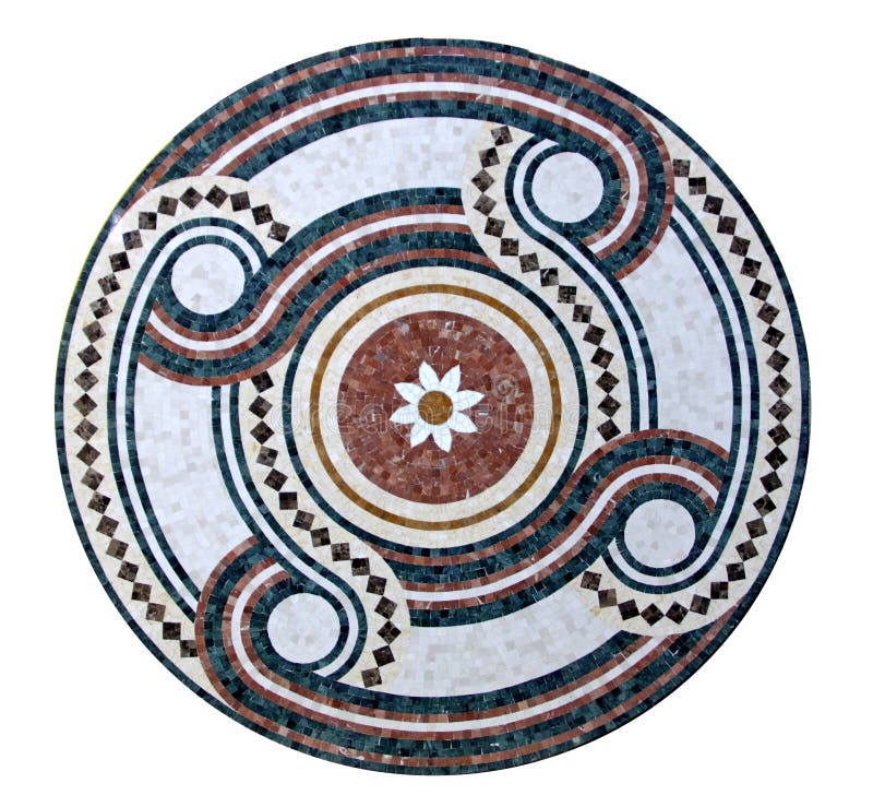 Marble Mosaic Puzzle and Circular Pattern Stone Craftsmanship Stock Image - Image of texture ...