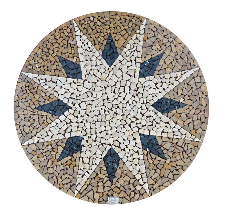 Marble Mosaic Puzzle and Circular Pattern Stone Craftsmanship Stock ...