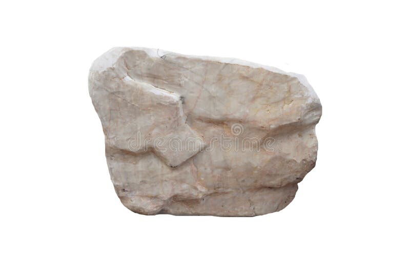 Marble Rock Isolated on a White Background. Marble for Seating Stone ...