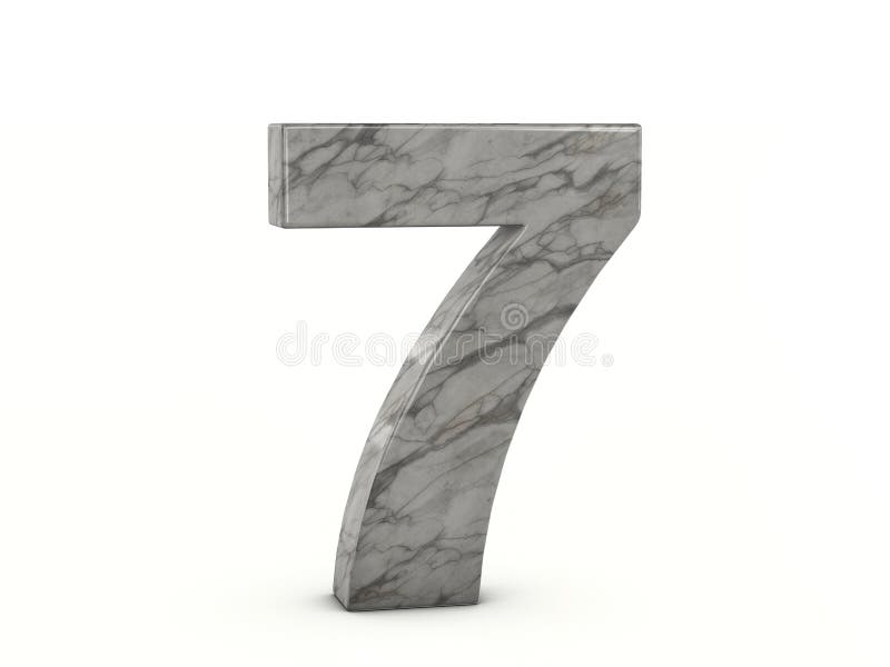 Marble number seven stock illustration. Illustration of seven - 220524536