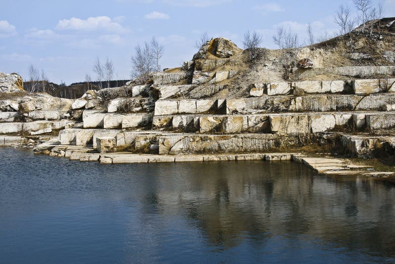 Benches in Opencast Coal Mine Stock Image - Image of coal, black: 24563745