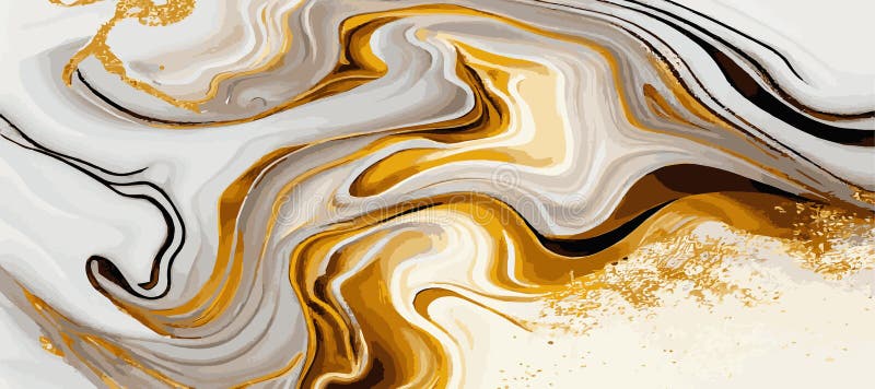 Marble Panoramic Texture, White Gold Colored Marble Surface, Curved ...