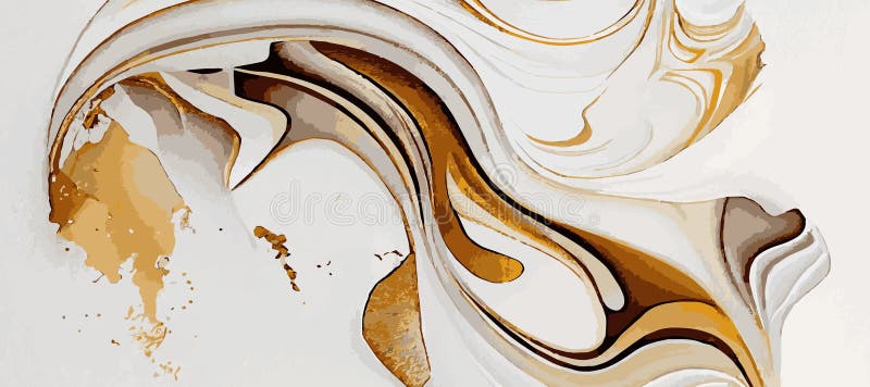 Marble Panoramic Texture, White Gold Colored Marble Surface, Curved ...