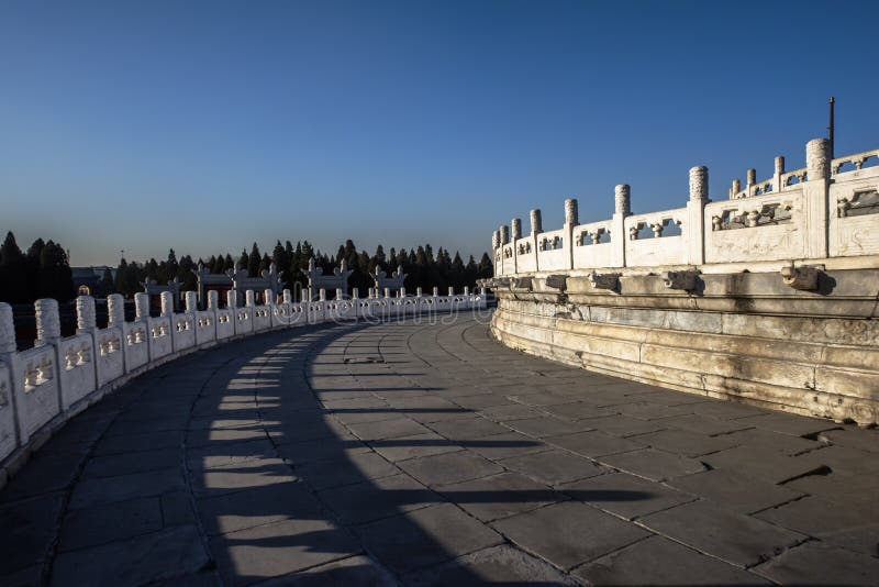 Marble Platform in Temple of Heaven Stock Photo - Image of column ...