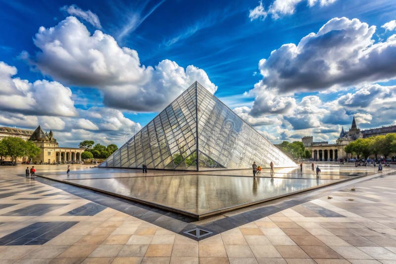Marble Plaza Under Triangular Pyramid for Elegant Design Stock ...