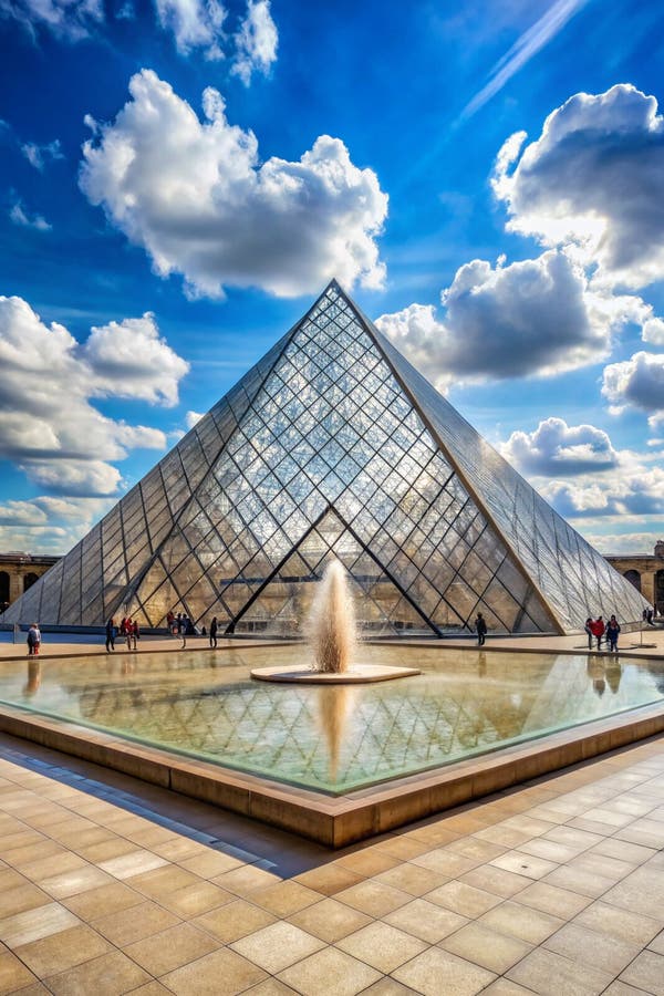 Marble Plaza Under Triangular Pyramid for Elegant Design Stock ...