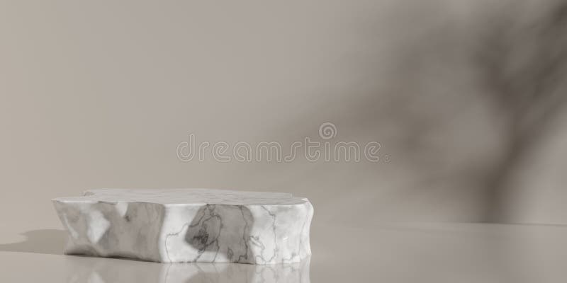 Marble Podium with White Splashes. Mock Up for Product, Cosmetic ...