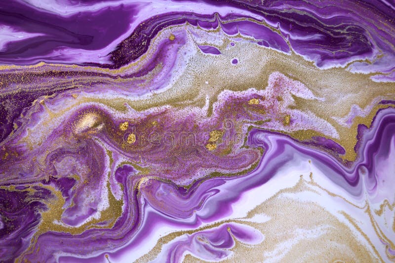 Marble Purple Acrylic Texture. Agate Ripple Background. Stock Image ...