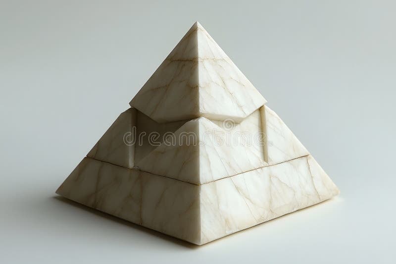 Decorative Marble Pyramid Sculpture for Home or Office Decor Generative ...
