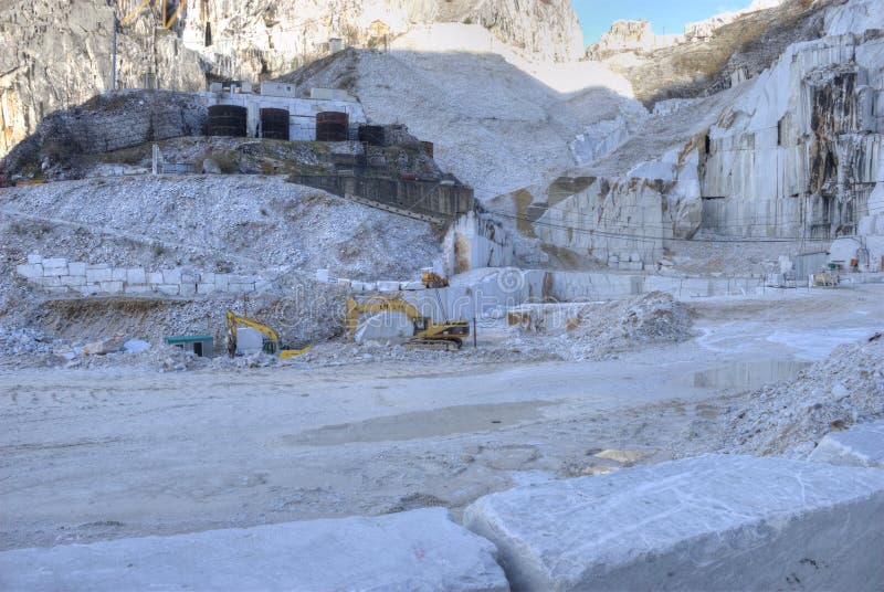 Marble quarries of Carrara stock image. Image of industry - 65861237