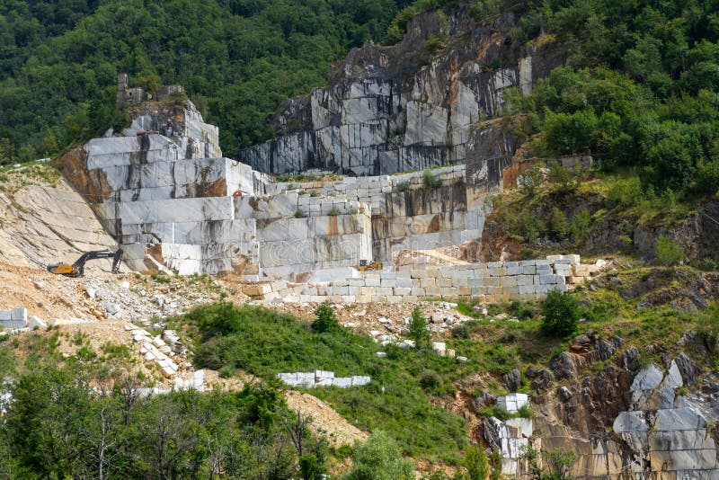 Marble Quarry in Carrara, Italy Stock Photo - Image of natural, hollow ...
