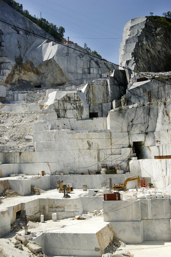 Marble Quarry in Carrara White Italy Stock Image - Image of geology ...