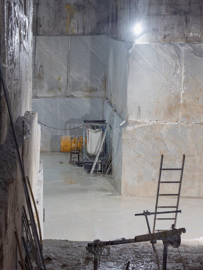 Inside of Carrara Marble Quarry, Tuscany, Italy Stock Image - Image of ...