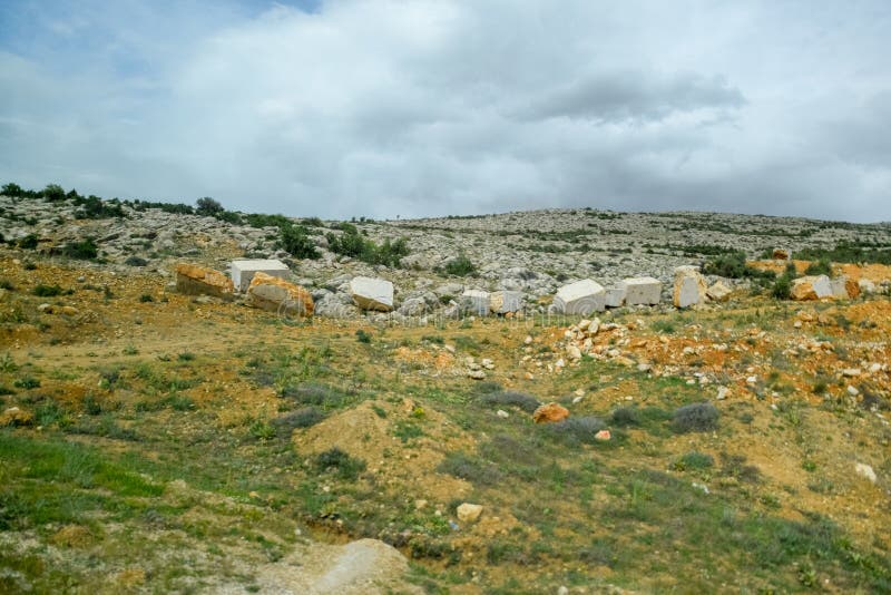 Marble Quarry Quarrying White Marble in Open Pit Stock Photo - Image of ...