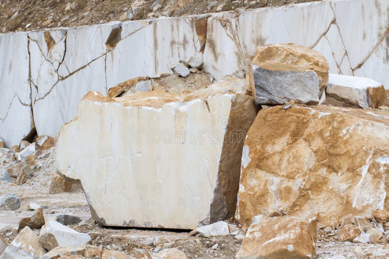 Marble Quarry, White Marble Stock Image - Image of equipment ...