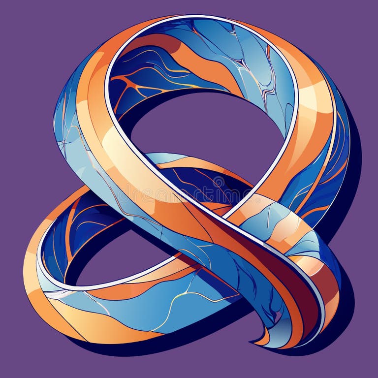 Marble Ribbon Sculpture Loop Stock Vector - Illustration of decoration ...