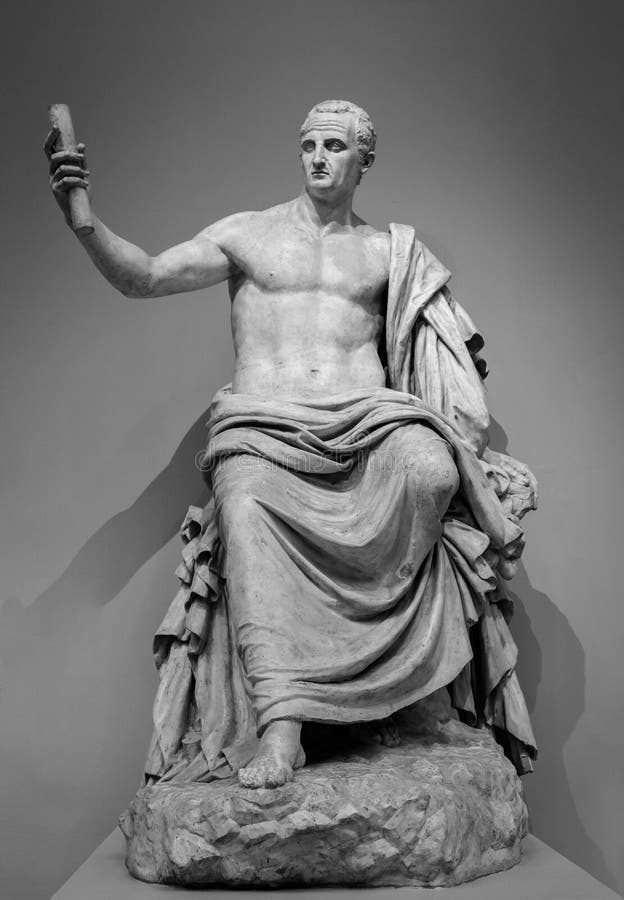 Marble Roman Statue Emperor Nerva Stock Image - Image of authority ...
