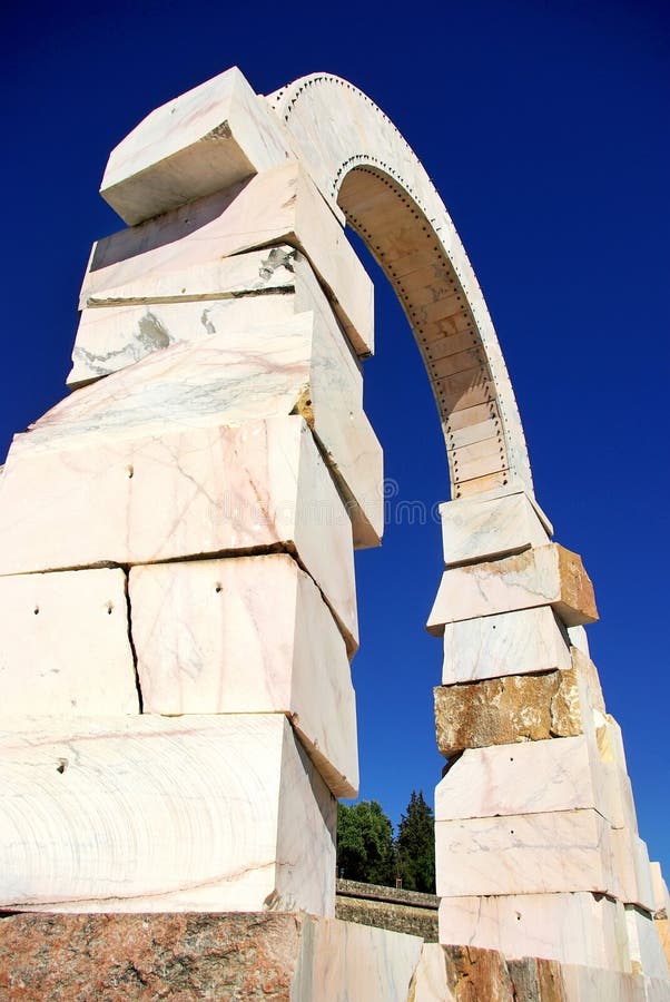 Marble Sculpture Of Roman Arch Stock Image - Image of church, portugal ...
