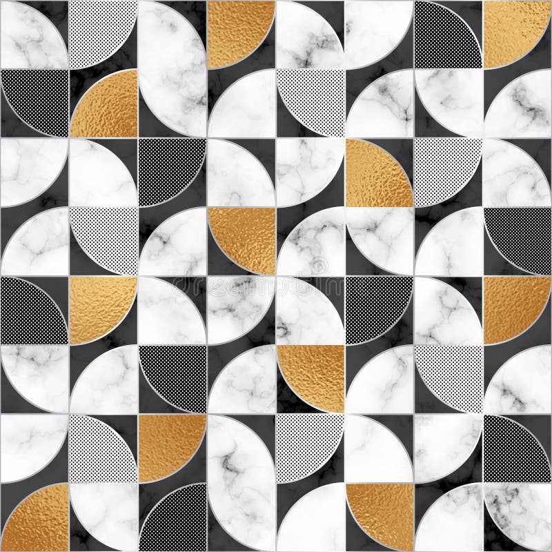 Marble Seamless Pattern. Repeating Marble Texture. Geometry Floor ...