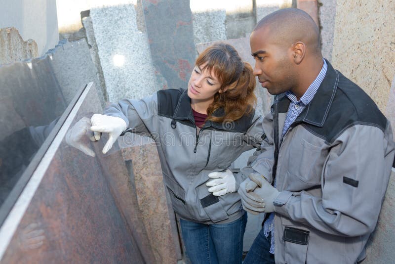Marble Setter Inspecting Product Stock Image - Image of design ...