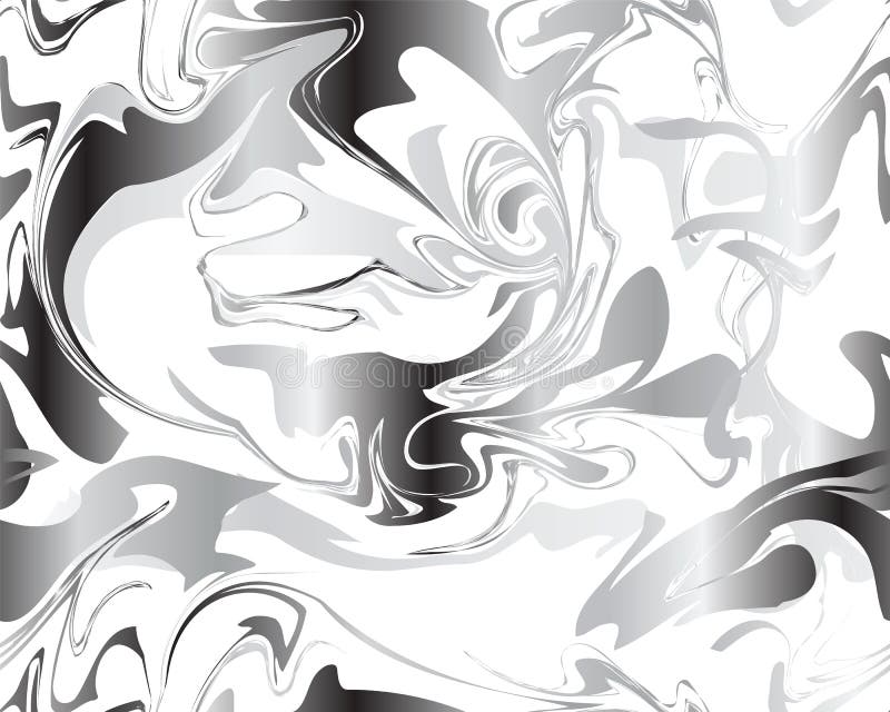 Marble Silver Texture Seamless Pattern Stock Illustration ...