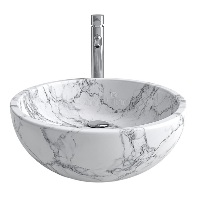 A Marble Sink or Basin Isolated Against a Transparent Background Stock ...