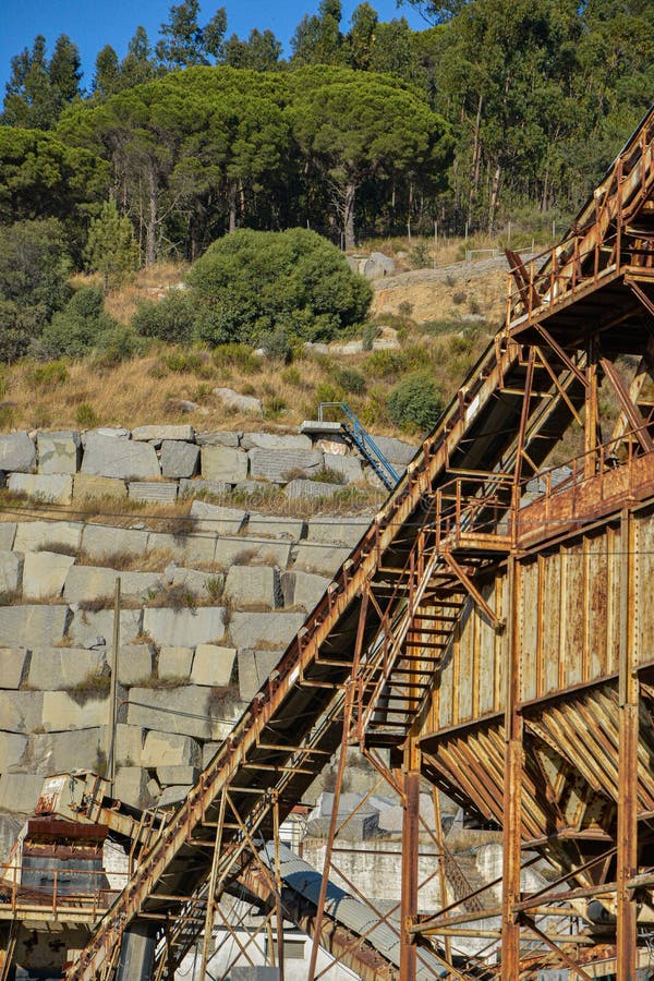 Marble Site with Crane Working Stock Photo - Image of countertop, crane ...