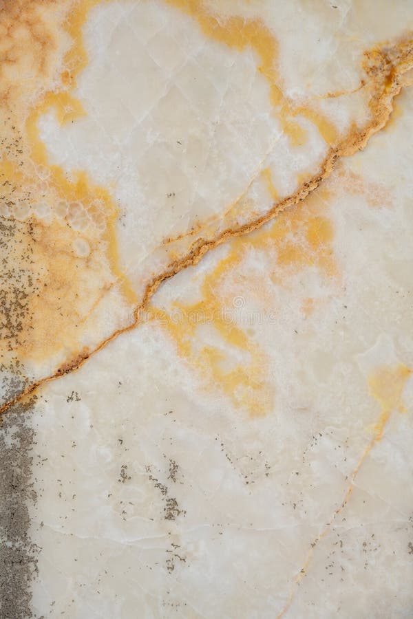 Marble Slab with Interesting Patterns of Orange and Grey Veins. Natural ...