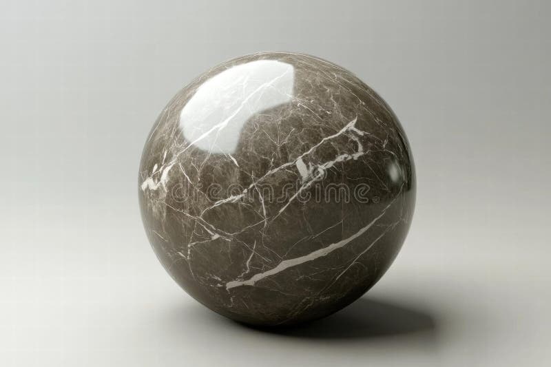 Marble Sphere Rests on a Surface with Minimalist Elegance and Exquisite ...
