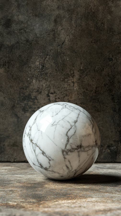 Marble Sphere on Textured Background Stock Photo - Image of pattern ...