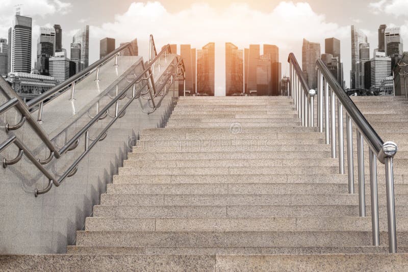Marble Staircase Railing Stainless Steel Stock Image - Image of rail ...
