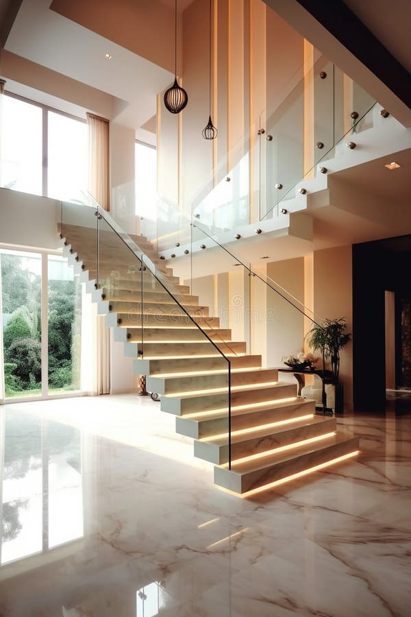 Marble_stairs_with_led_lights_1695522493119_3 Stock Illustration ...