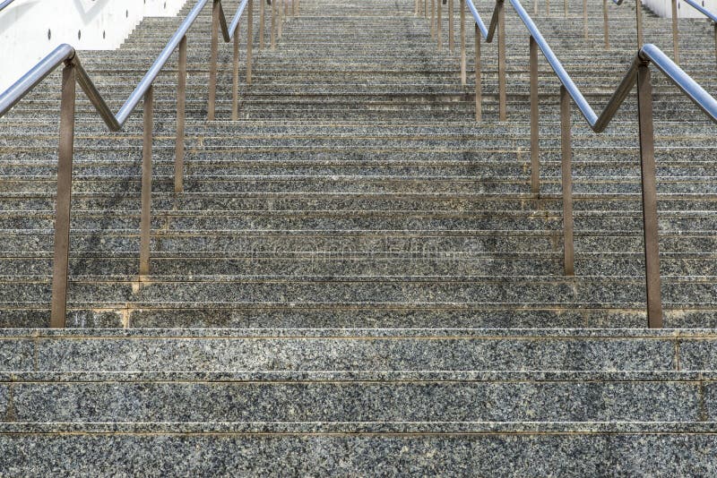 Marble Stairs with Metal Railing Stock Photo - Image of path, outdoor ...