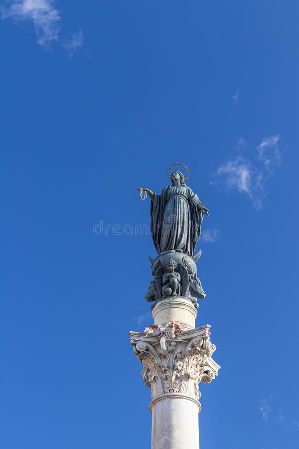 The Column of the Immaculate Conception, Rome, Italy Stock Photo ...