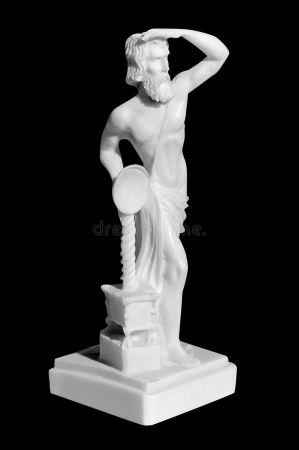 Marble Statue Of A Man On A Black Background Stock Photo - Image of ...