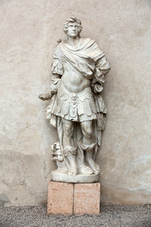 Marble Statue of Man in Castelvecchio Museum. Verona Editorial Stock ...