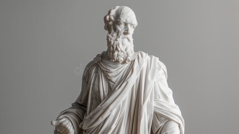 A Marble Statue of a Philosopher of Antiquity. a Thoughtful Thinker ...