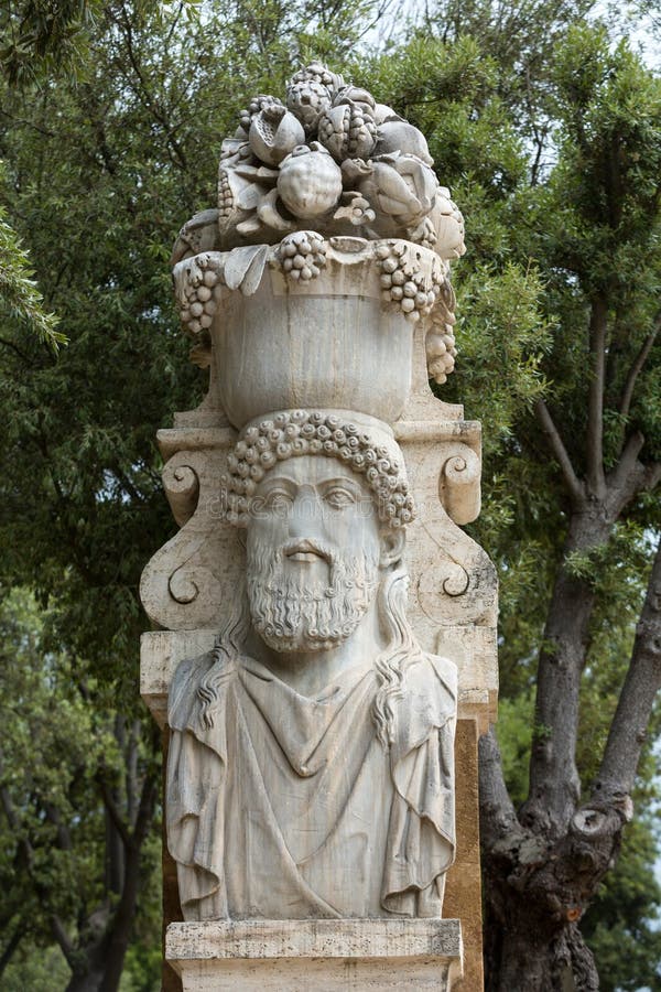 Marble Statue in Villa Borghese, Public Park in Rome Stock Image ...
