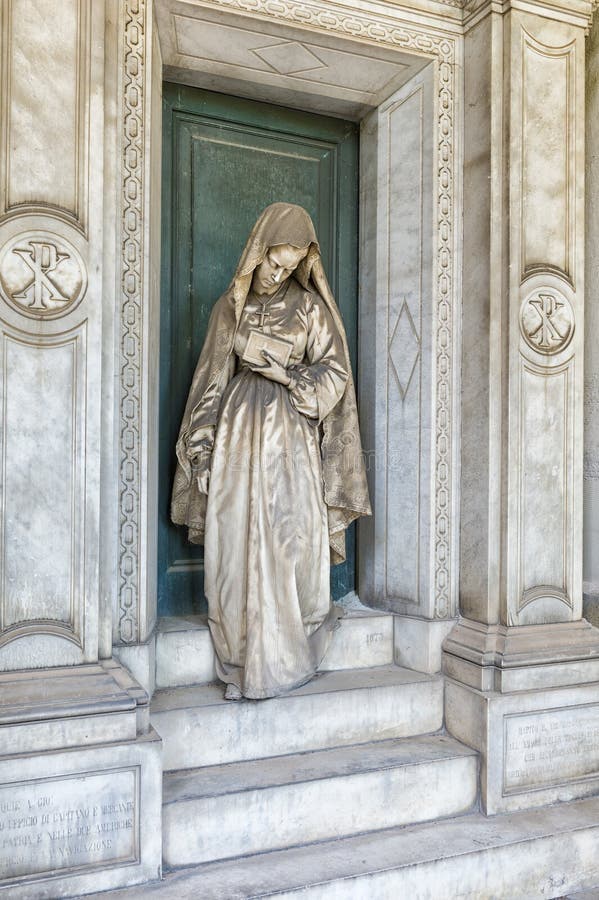 Marble Statues in the Cemetery Stock Image - Image of graveyard ...
