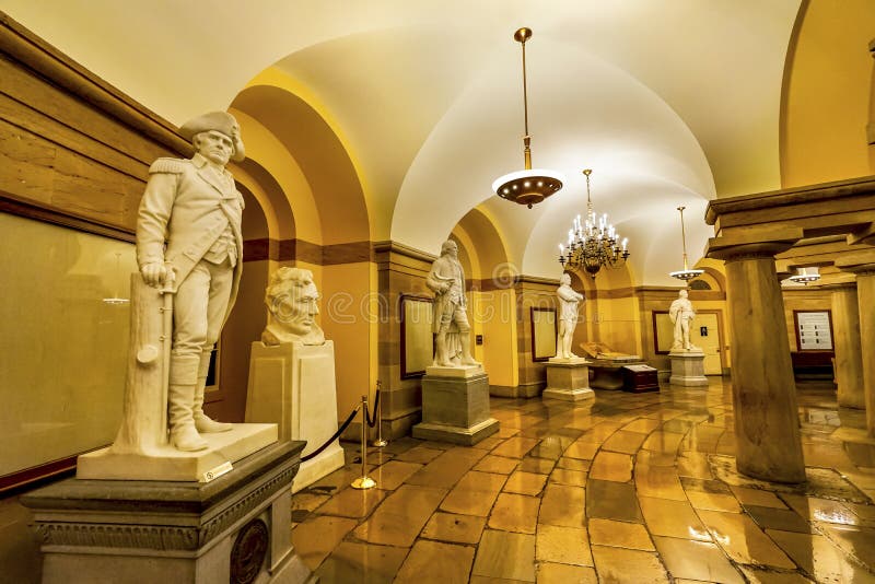 Statues In US Capitol Rotunda Editorial Image - Image of interior ...