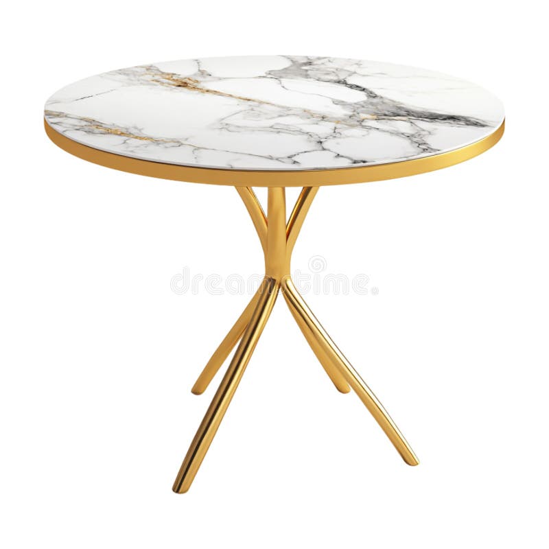 Marble and Steel Table on Transparent Background - Ai Generated Stock ...