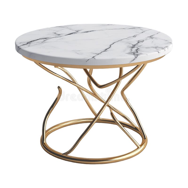 Marble and Steel Table on Transparent Background - Ai Generated Stock ...