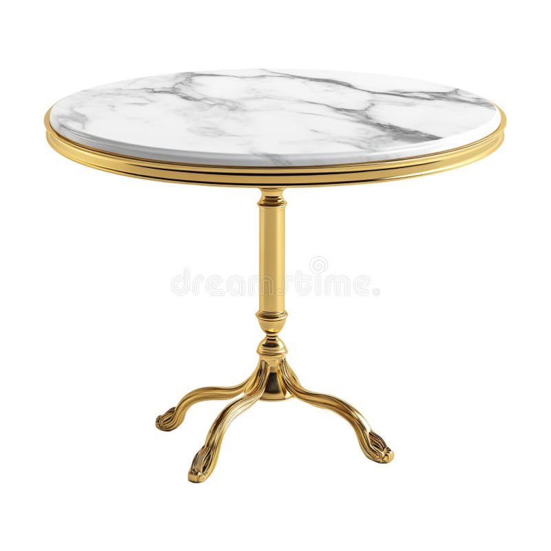 Marble and Steel Table on Transparent Background - Ai Generated Stock ...